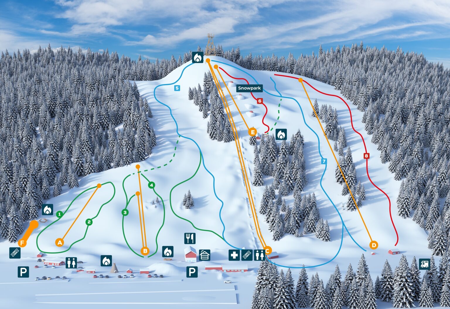 Pistkarta - SkiBikeHike Ulricehamn